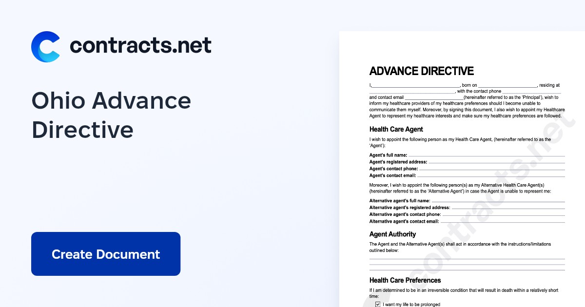 Ohio Advance Directive Form [PDF]