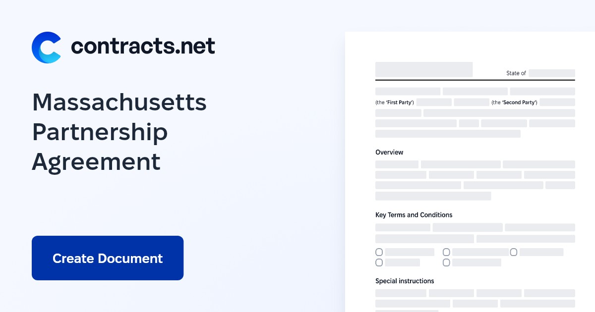Download Massachusetts Partnership Agreement Templates [PDF]