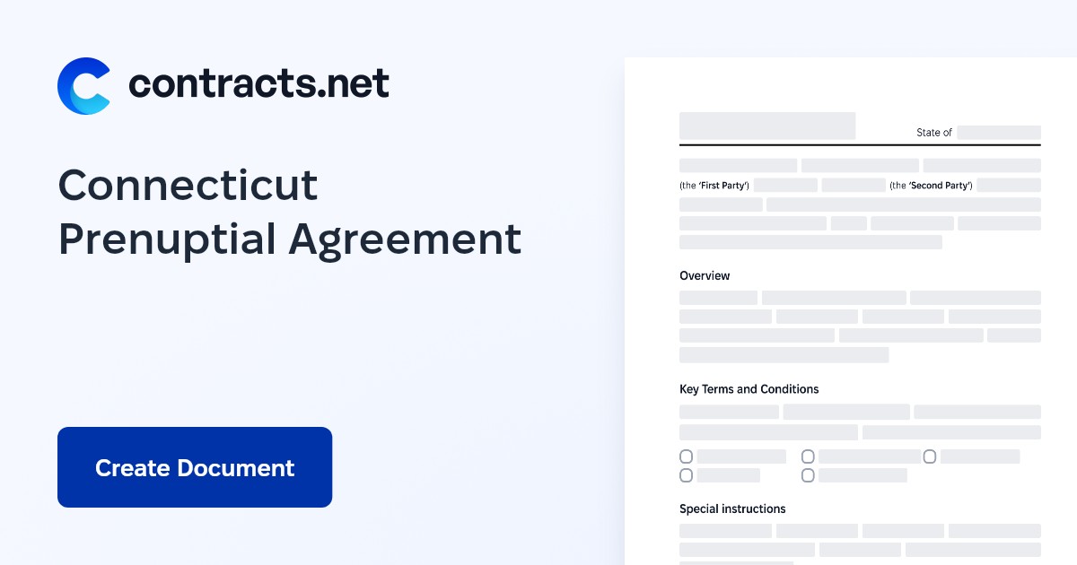 Download Connecticut Prenuptial Agreement Form [PDF]